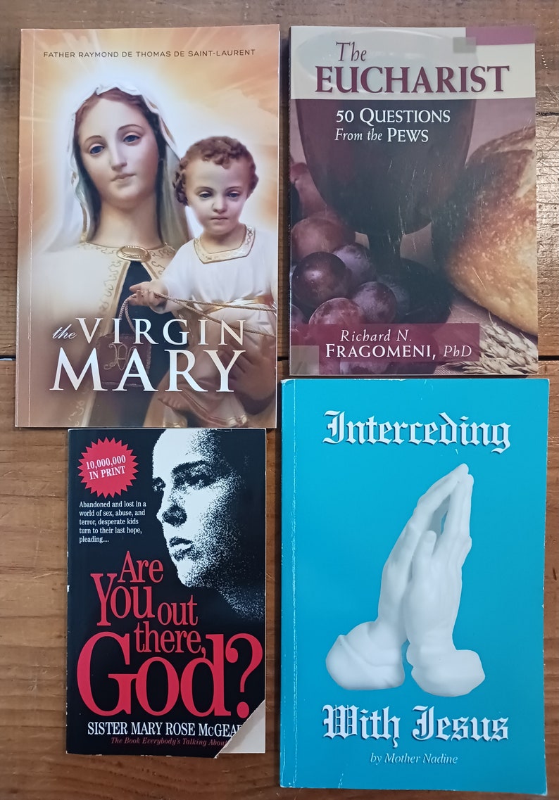 Catholic Religious Book Set, Virgin Mary, Eucharist, Jesus, God - Etsy
