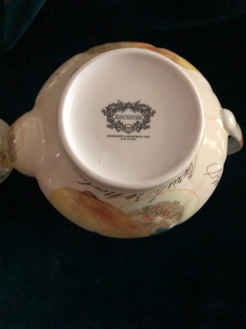Kent Pottery Lemon and Butterfly Teapot - Etsy