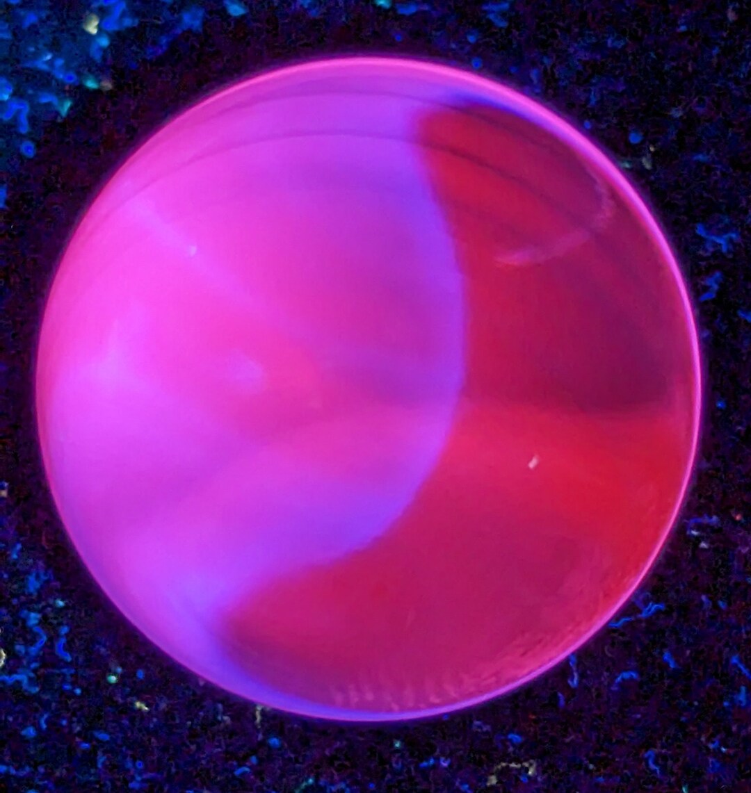 Pink UV Reactive Glass Marble - Etsy