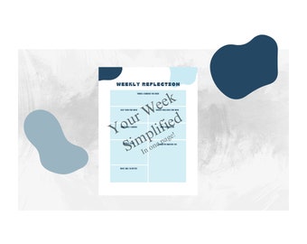 Weekly Reflection Planner - Etsy