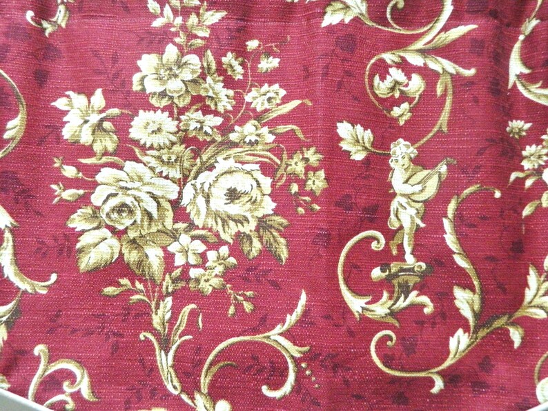 Waverly Jardin D'amour Red and Gold Window Valance Lined Corded Rod ...