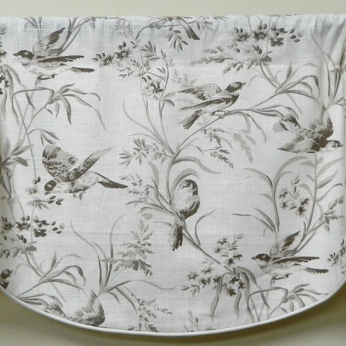 Projet-french General Aviary Toile Indigo-window Valance Lined - Etsy
