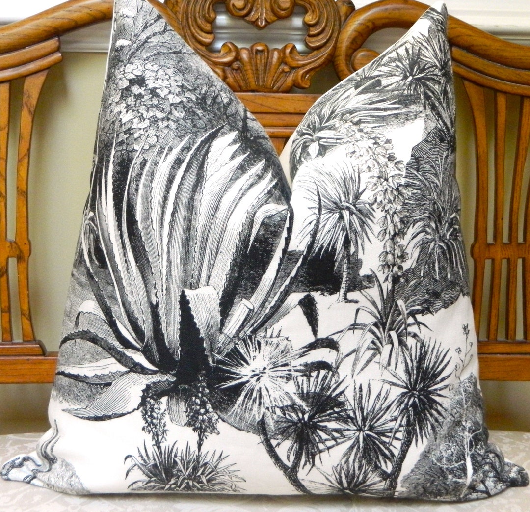 Pierre Frey of Paris Pampa F3086001/noir-decorative Throw Pillow Euro ...