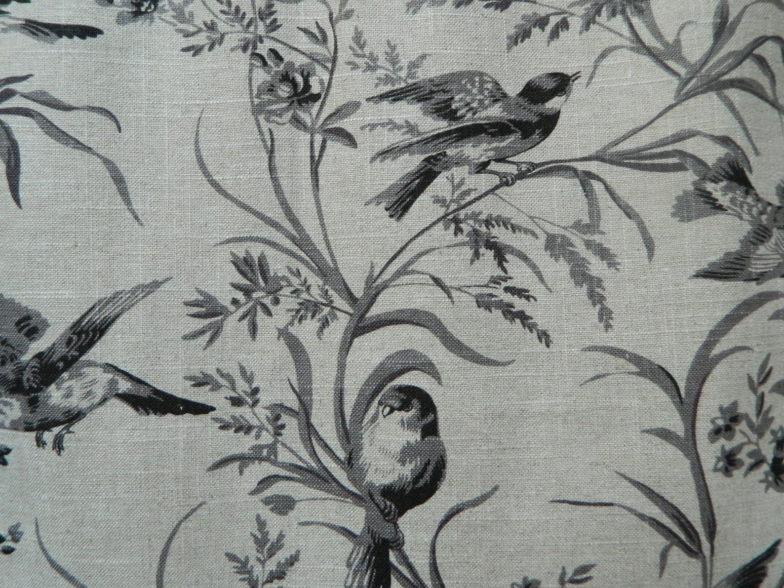 Fabricut Aviary Toile COAL Window Valance Lined and Corded Rod - Etsy