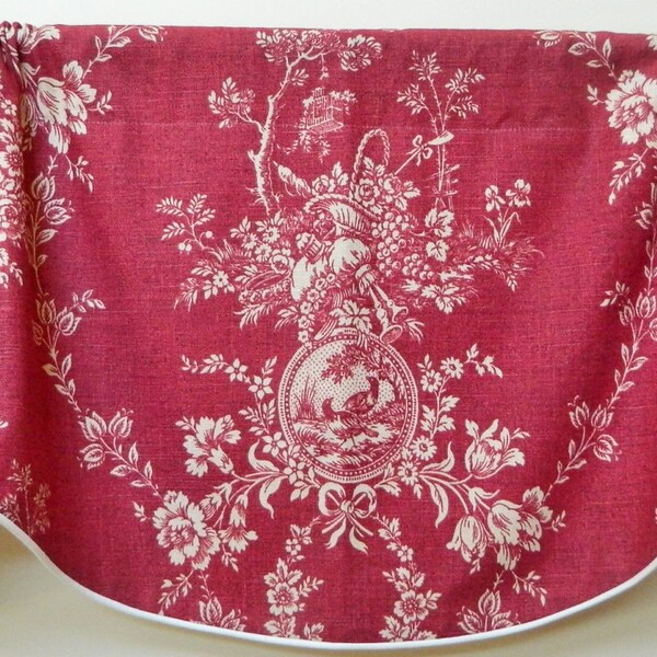 Red Toile Valance - Etsy