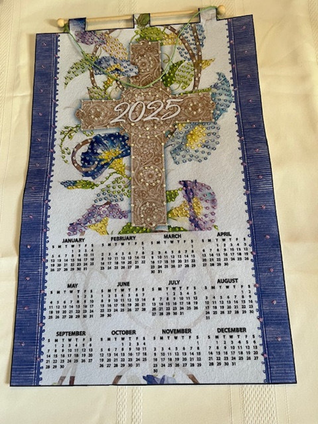 Jeweled 2025 Felt Calendar Design Works Ornate Cross 4753 - Etsy