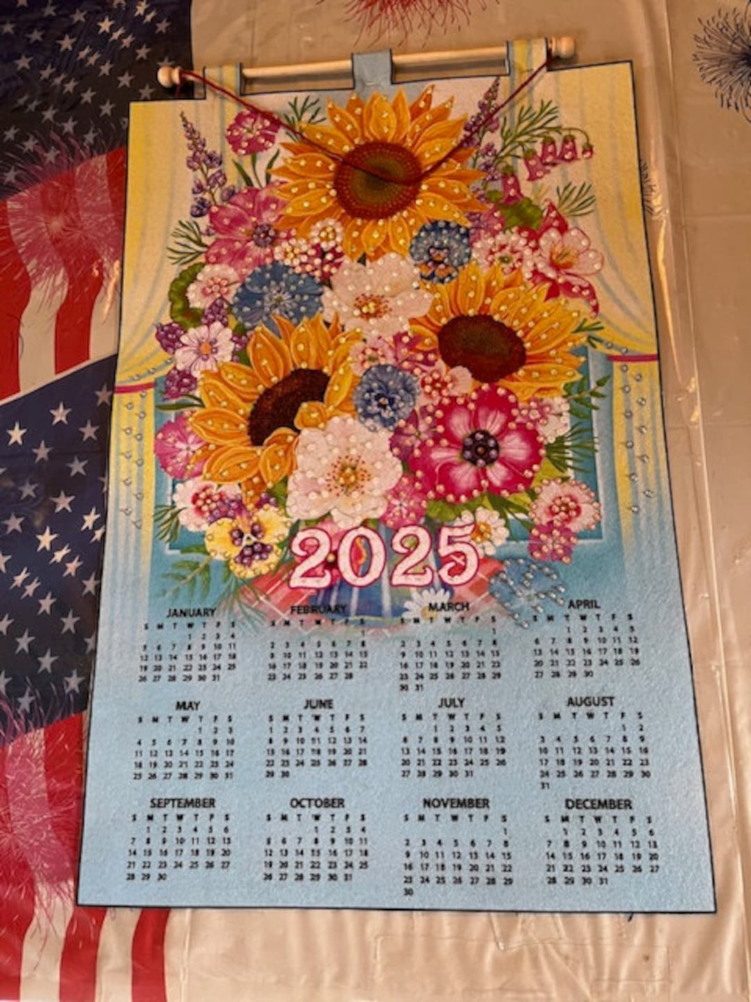 Jeweled 2025 Felt Calendar Design Works Sunflower Vase #4751 - Etsy
