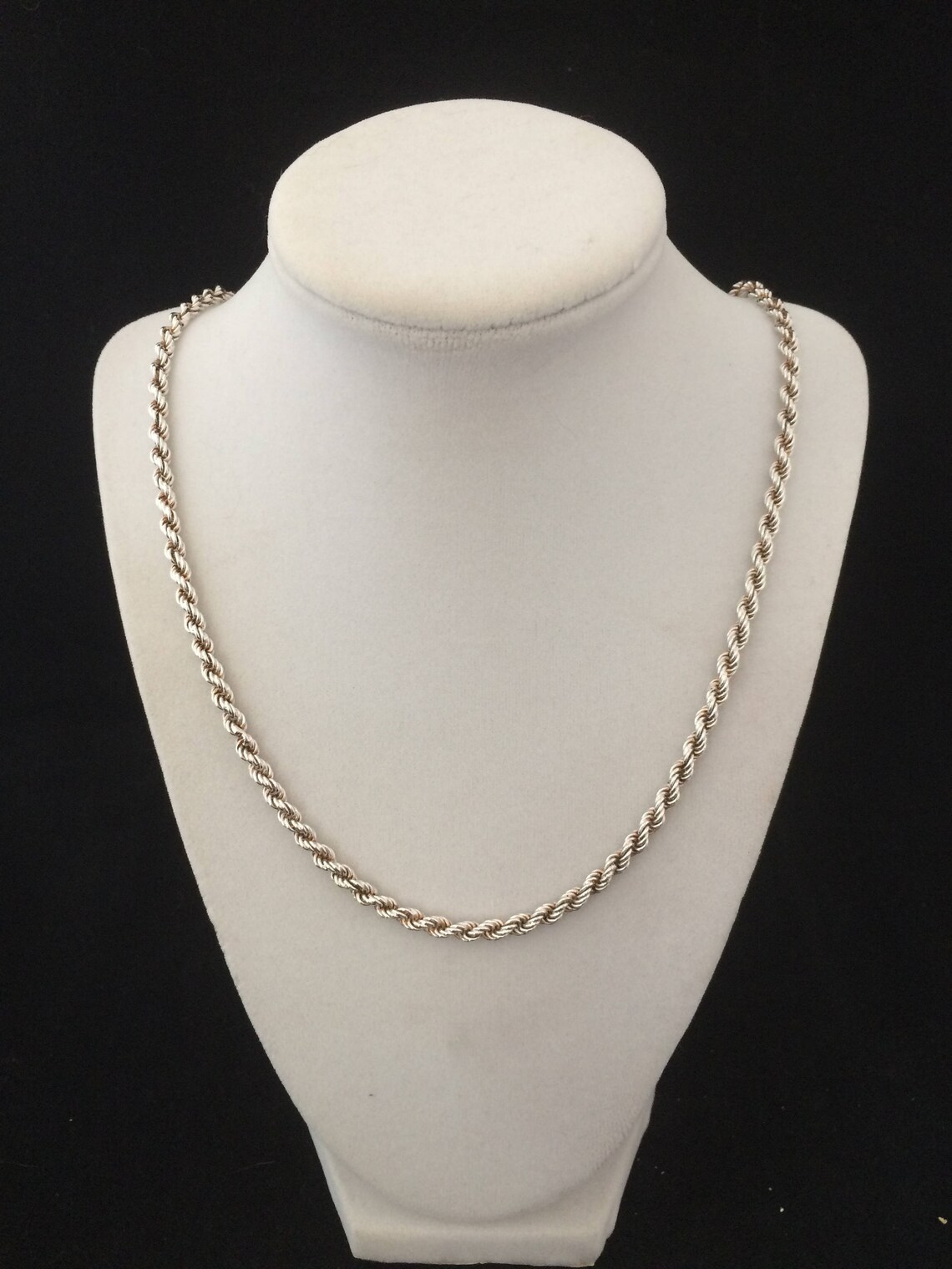Vintage Silver Twisted Rope Chain- Made in Italy - Etsy