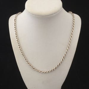 Vintage Silver Twisted Rope Chain- Made in Italy - Etsy