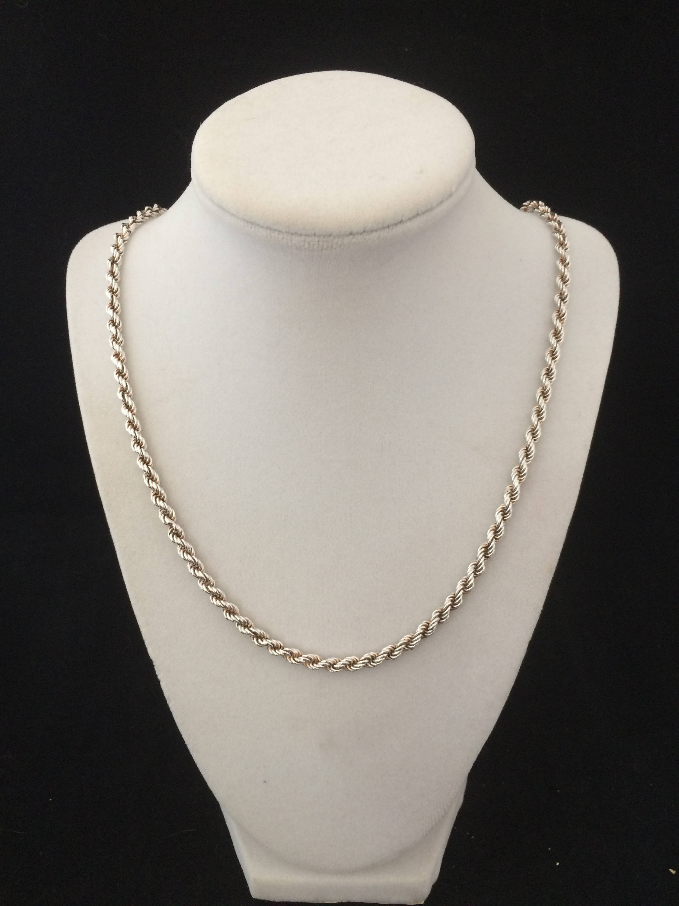 Vintage Silver Twisted Rope Chain- Made in Italy - Etsy