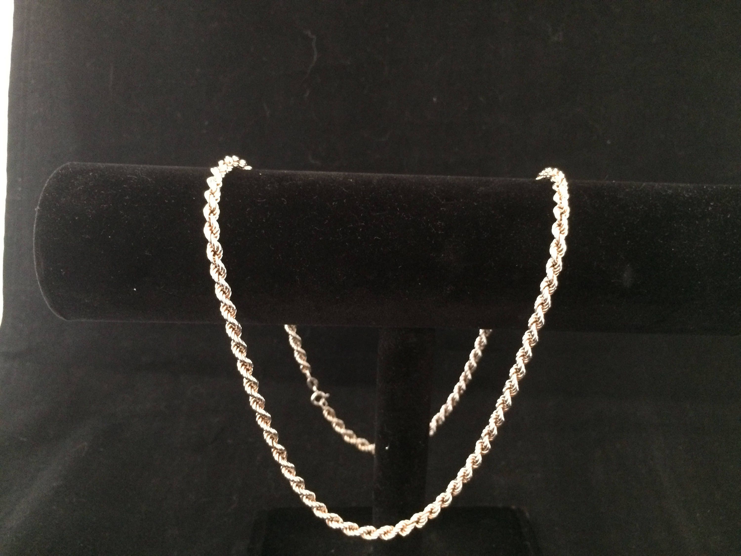 Vintage Silver Twisted Rope Chain- Made in Italy - Etsy