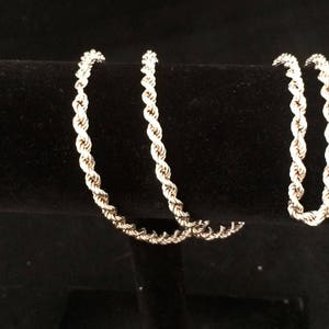 Vintage Silver Twisted Rope Chain- Made in Italy - Etsy