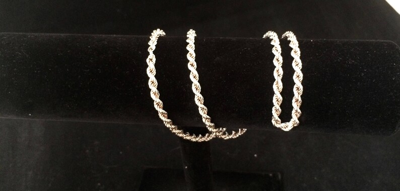 Vintage Silver Twisted Rope Chain- Made in Italy - Etsy