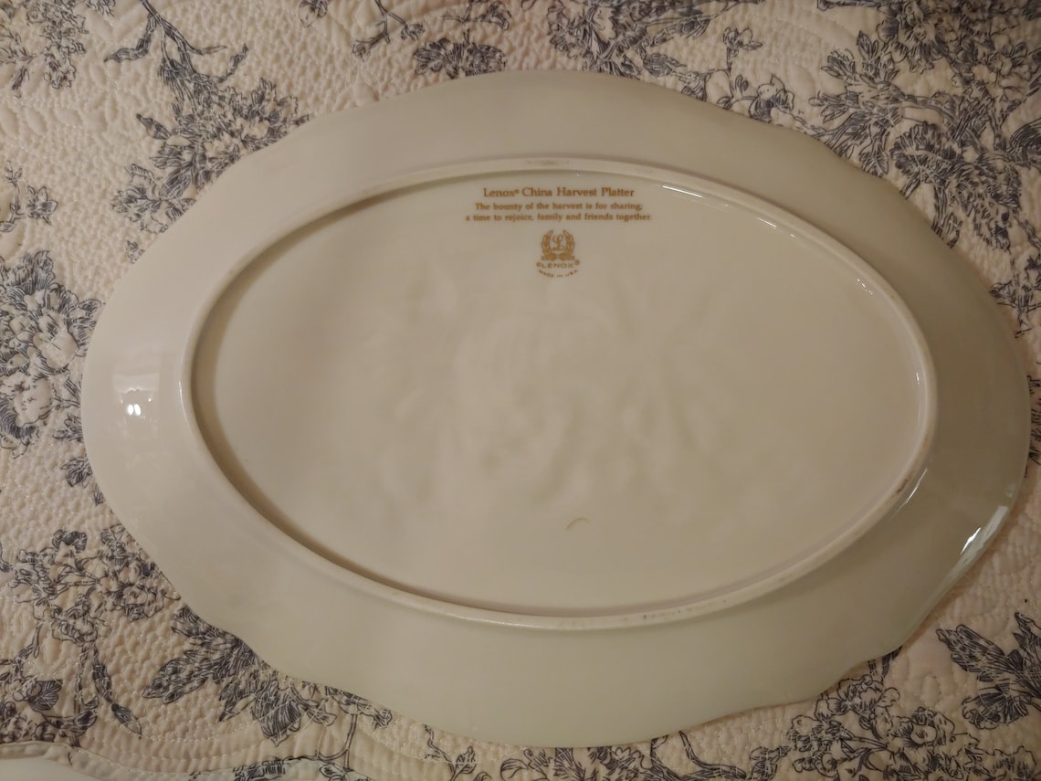 Lenox China Gold Rim Harvest Platter - Etsy