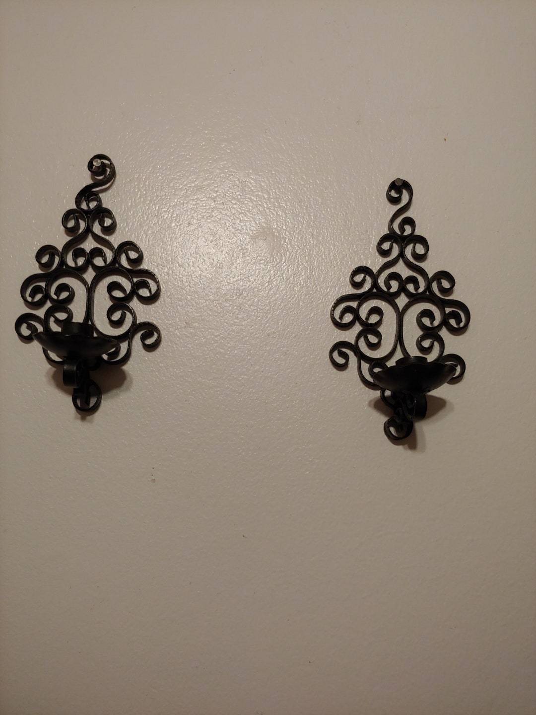 Pair Scroll Metal Sconces - Etsy