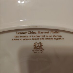 Lenox China Gold Rim Harvest Platter - Etsy