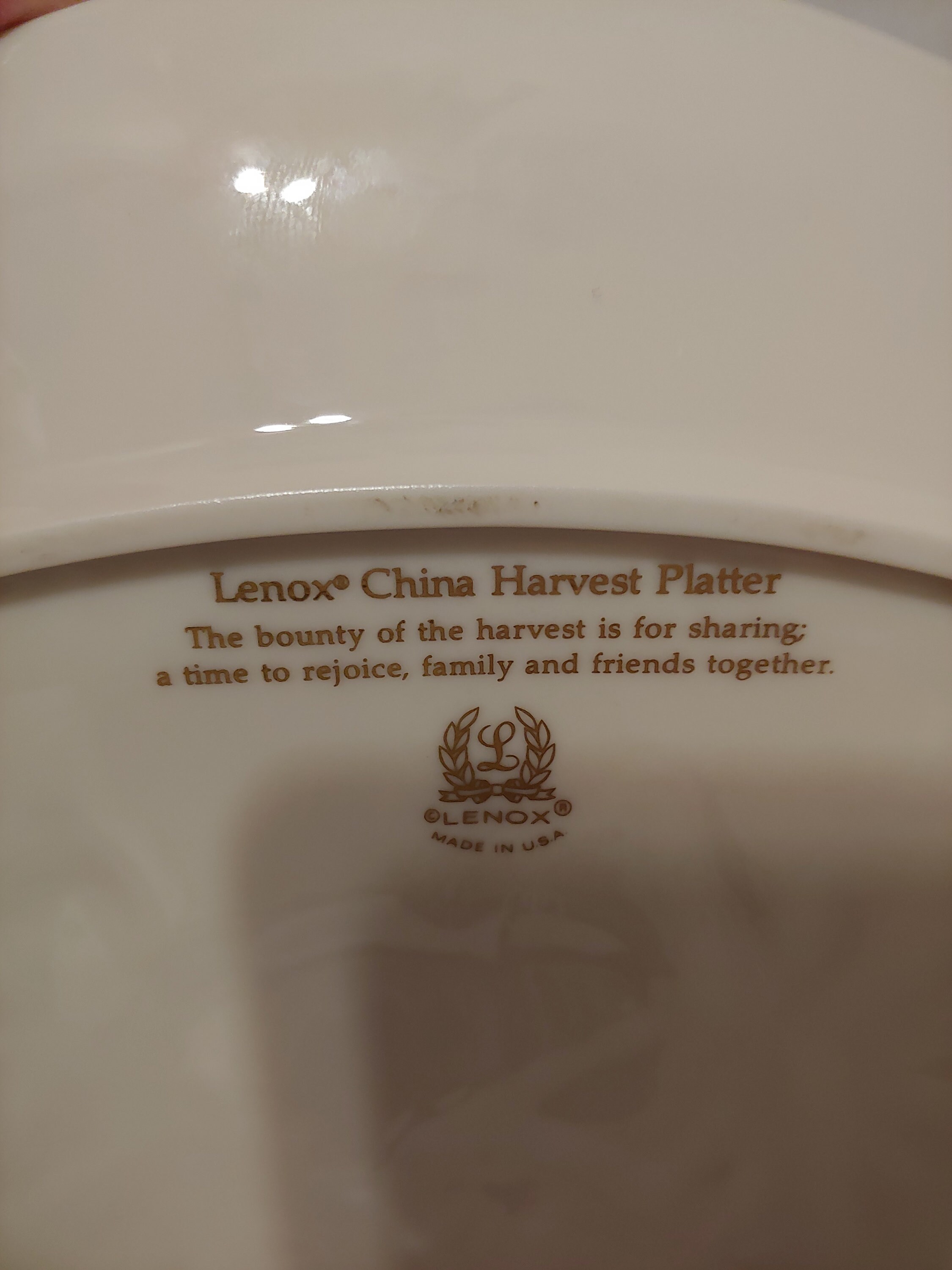 Lenox China Gold Rim Harvest Platter - Etsy