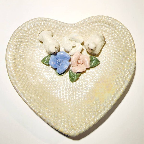 Heart Shaped Ceramic Dish - Etsy