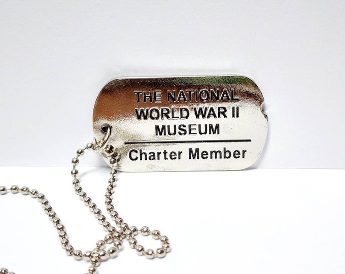 National World War 2 Museum Dog Tag Charter Member Necklace - Etsy