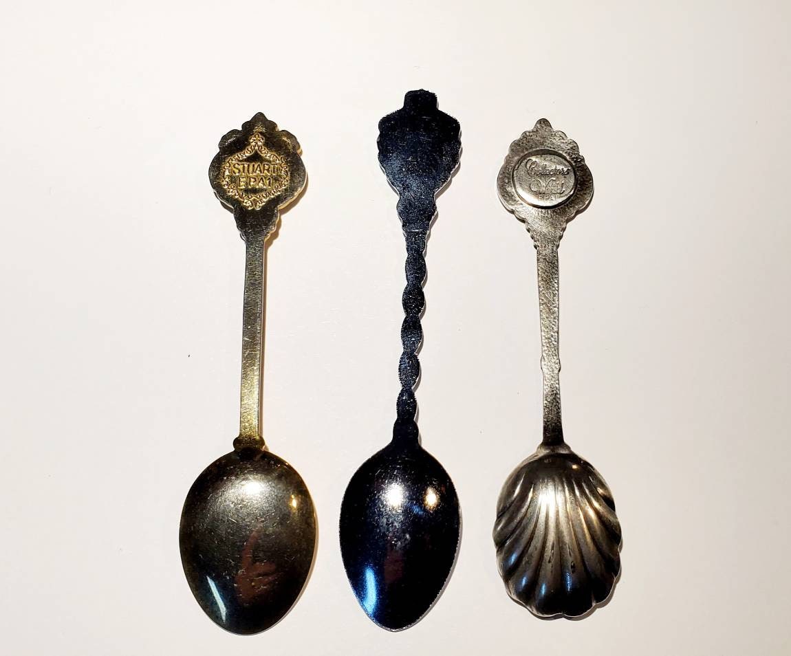 Vintage Lot van 3 Hong Kong Spoons Gold Stuart EPA1 - Etsy Nederland