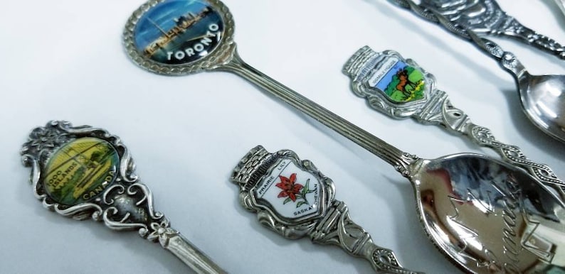 Vintage Canada Souvenir Spoons Lot of 14 Demitasse - Etsy