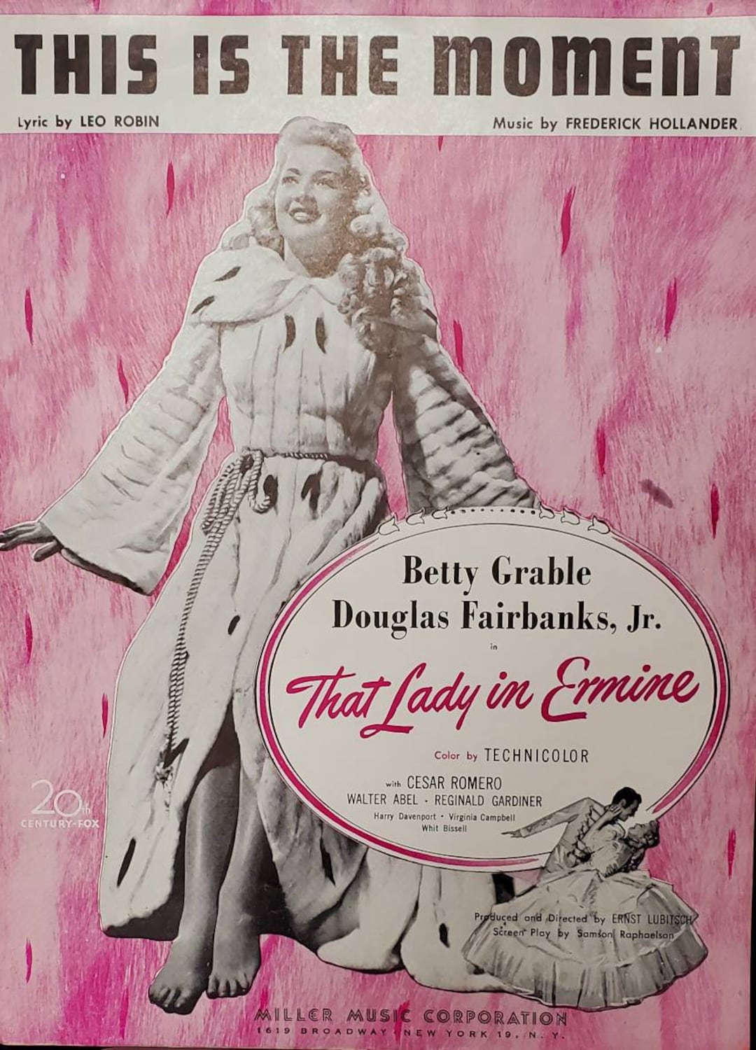 This is the Moment Vintage Music 1948 From That Lady in Ermine Betty ...