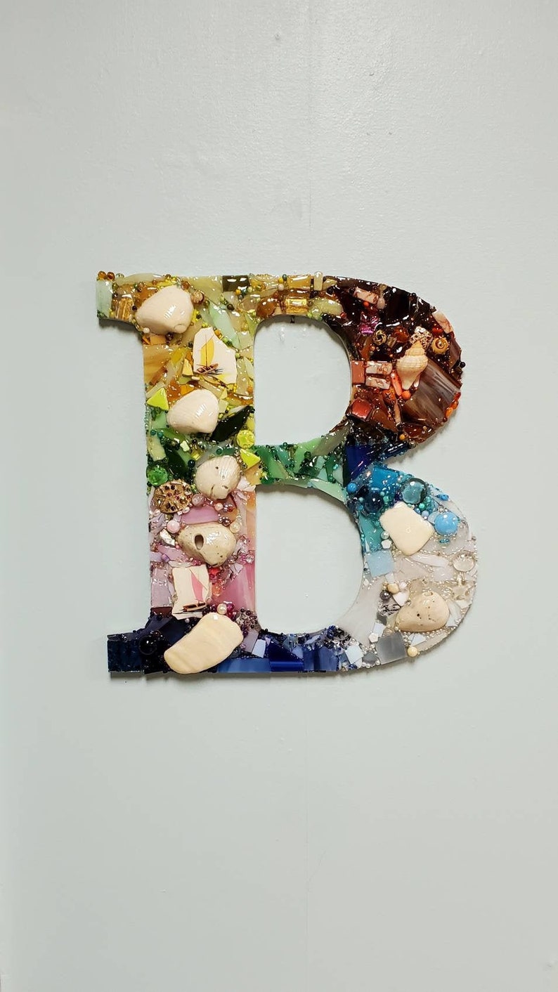 Letter b Mosaic Initial Collage Art Piece/wall Art | Etsy