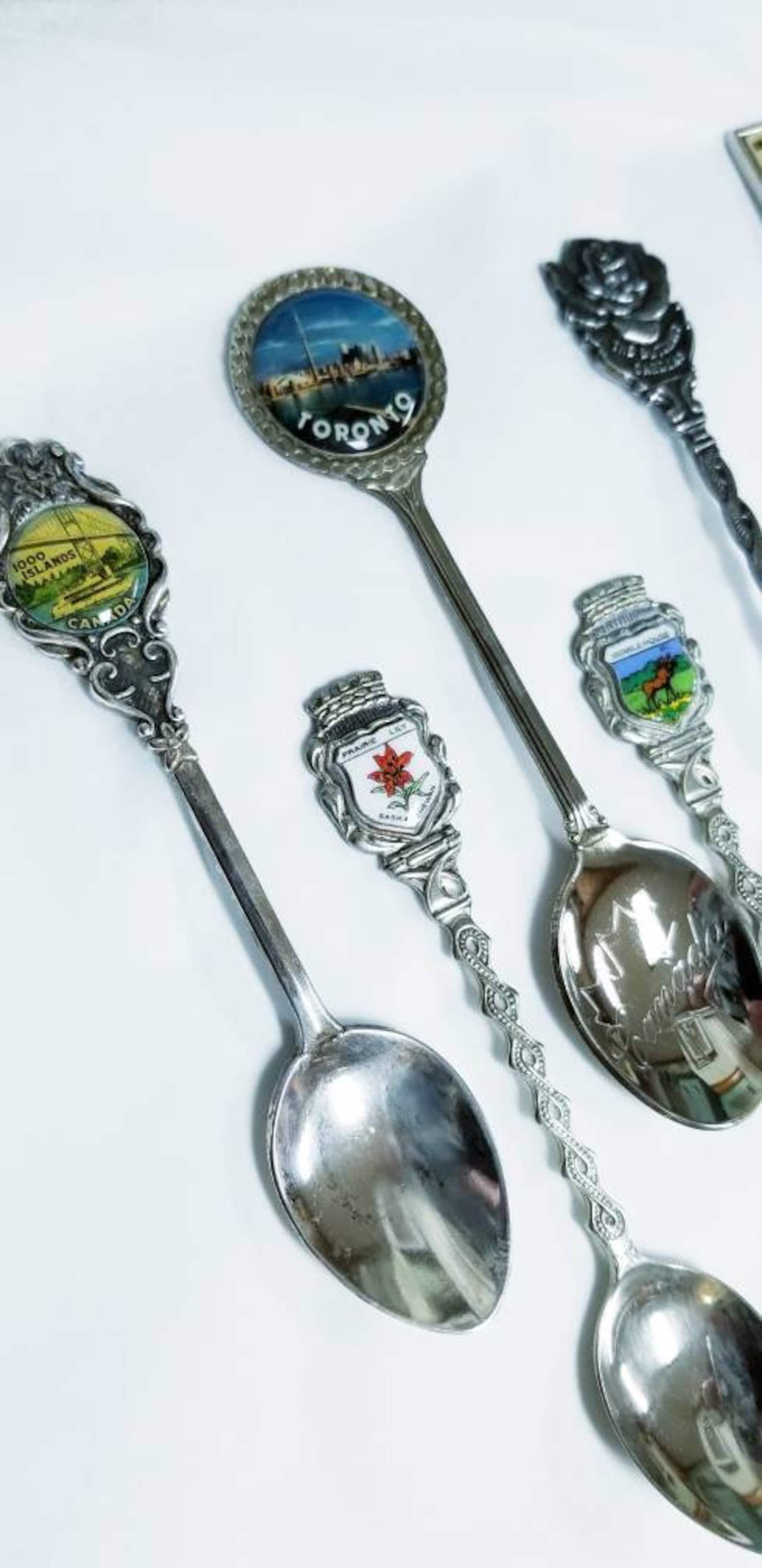 Vintage Canada Souvenir Spoons Lot of 14 Demitasse - Etsy