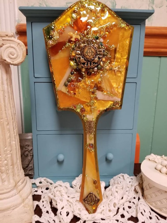 Vintage Bakelite Hand Mirror