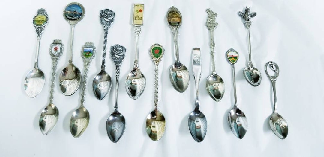 Vintage Canada Souvenir Spoons Lot of 14 Demitasse - Etsy