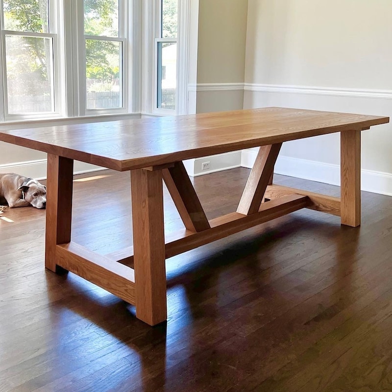 White Oak Dining Table - Etsy