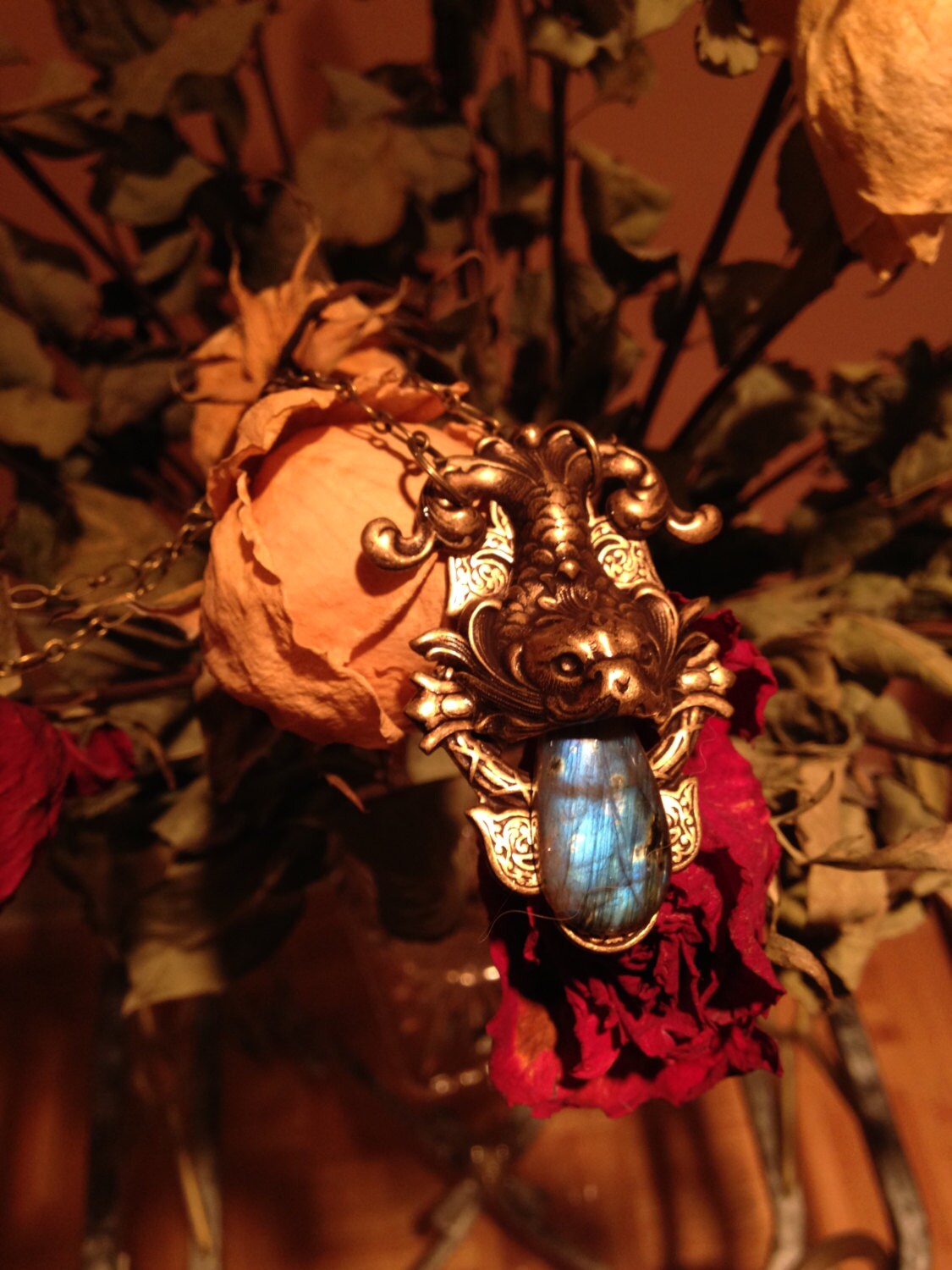 Tethys - Mythology Inspired Victorian Vintage Labradorite Pendant ...