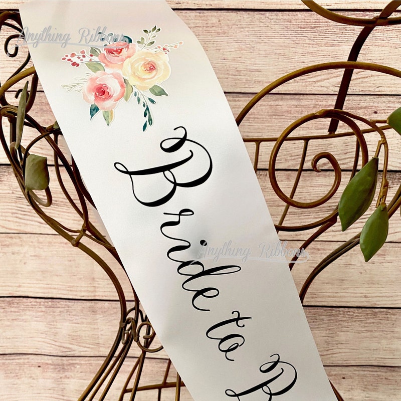 Floral Bridal Sash - Etsy