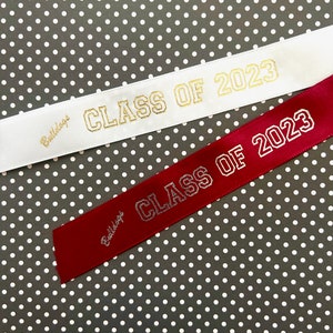Class of 2023 Graduation Ribbon With Mascot Names, Continuous Printed ...