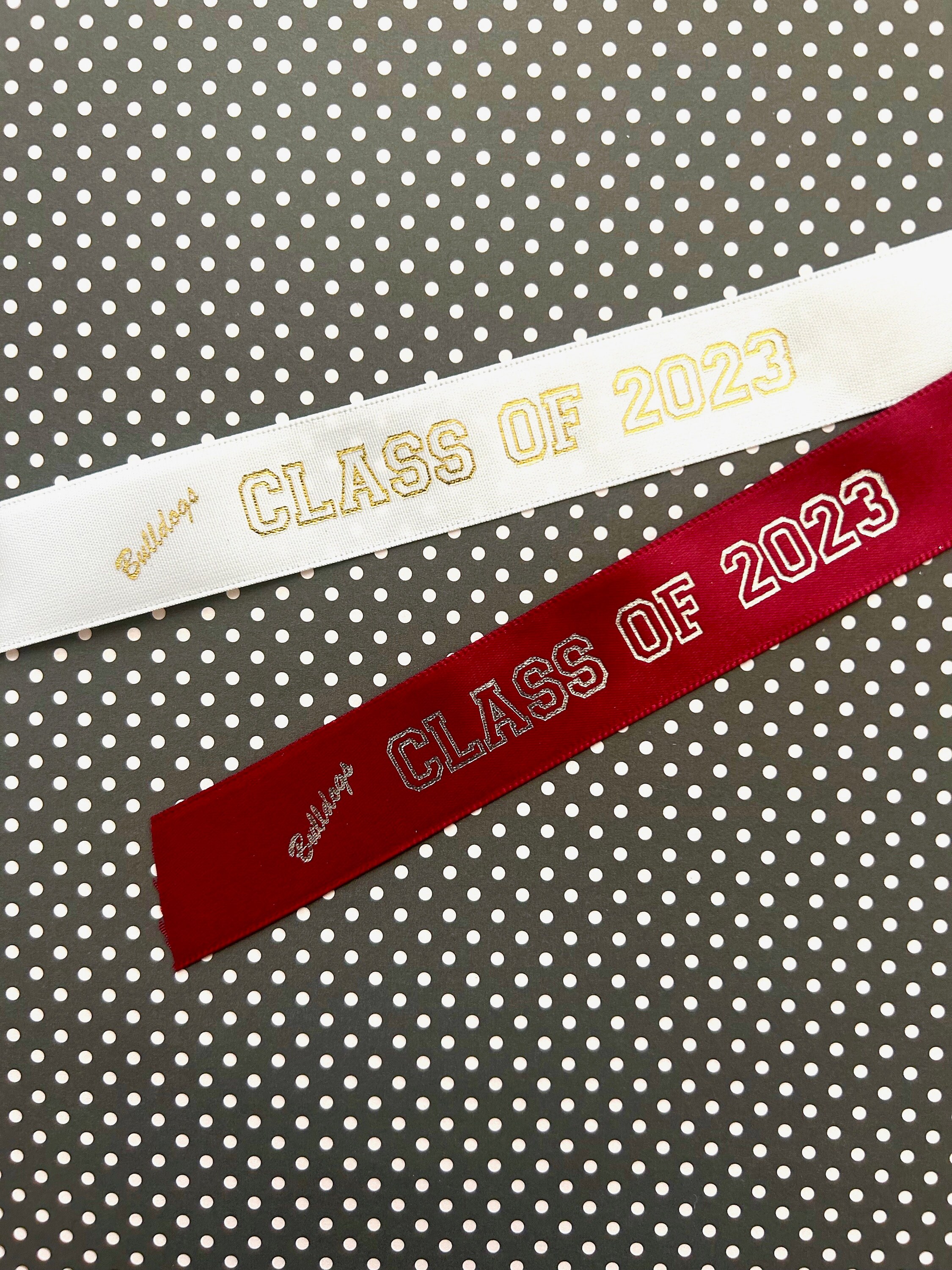 Class of 2023 Graduation Ribbon With Mascot Names, Continuous Printed ...