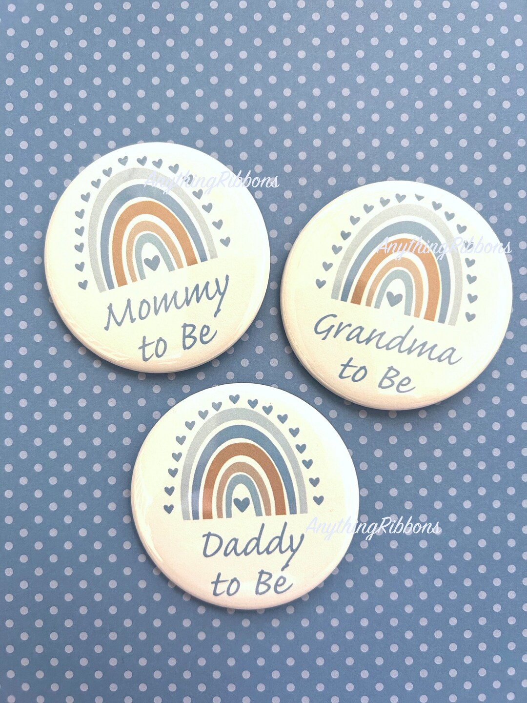 Blue Rainbow Baby Shower Theme Pins - Etsy