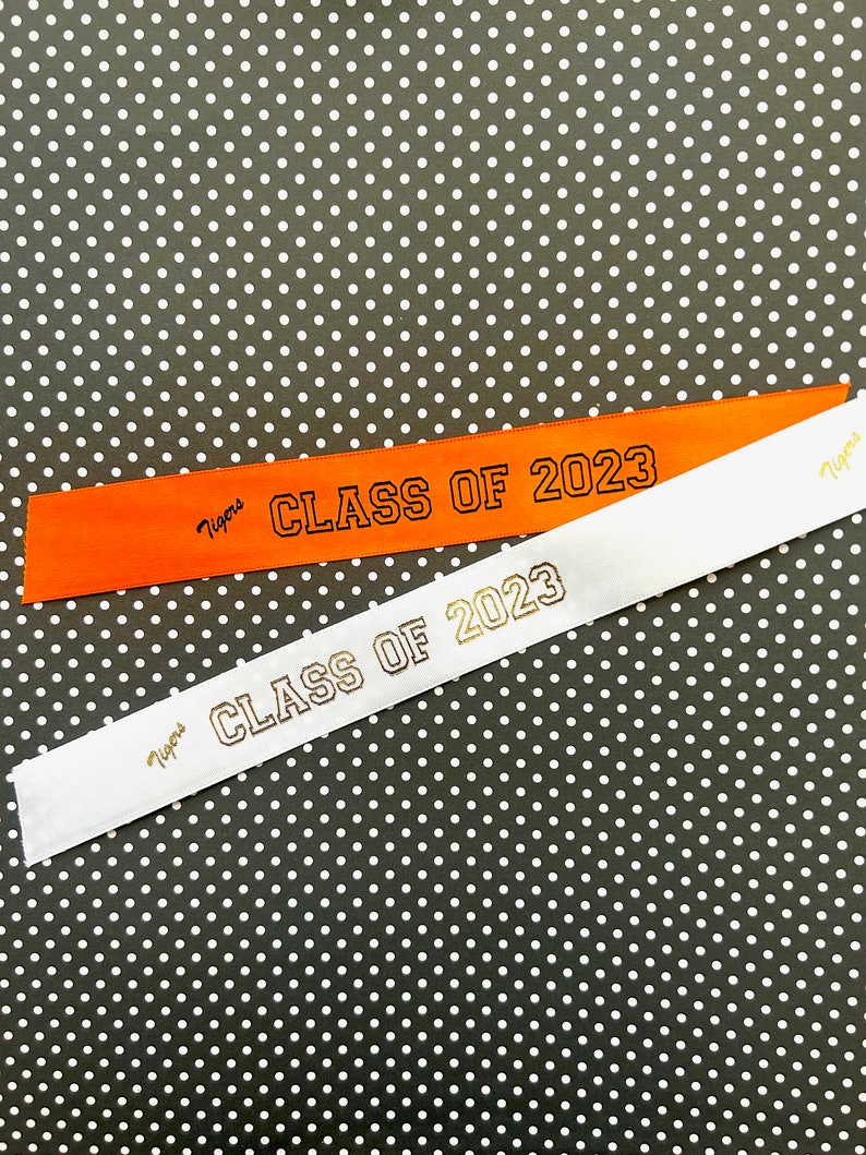 Class of 2023 Graduation Ribbon With Mascot Names, Continuous Printed ...