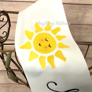 Sun Theme Sash - Mommy to Be Sash With Sun - Etsy