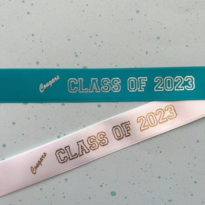 Class of 2023 Graduation Ribbon With Mascot Names, Continuous Printed ...