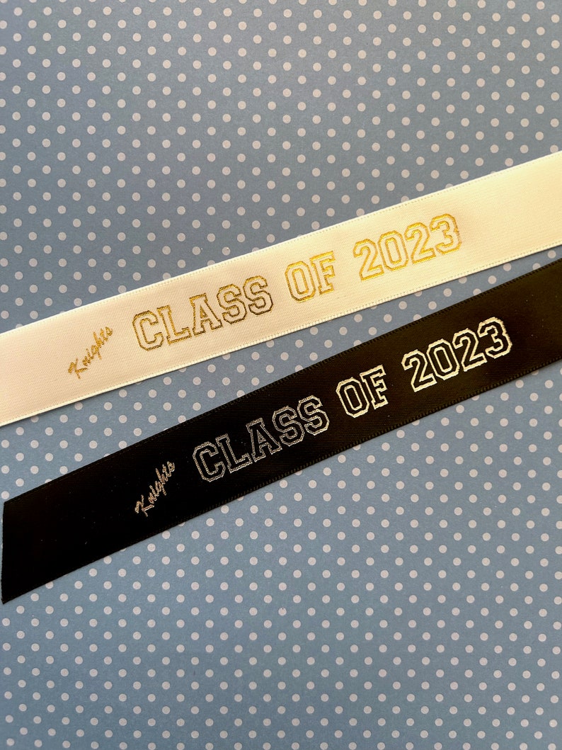 Class of 2023 Graduation Ribbon With Mascot Names, Continuous Printed ...
