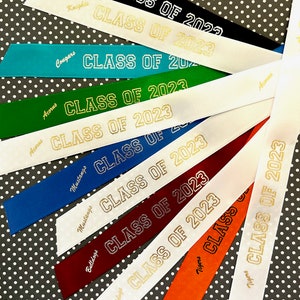 Class of 2023 Graduation Ribbon With Mascot Names, Continuous Printed ...
