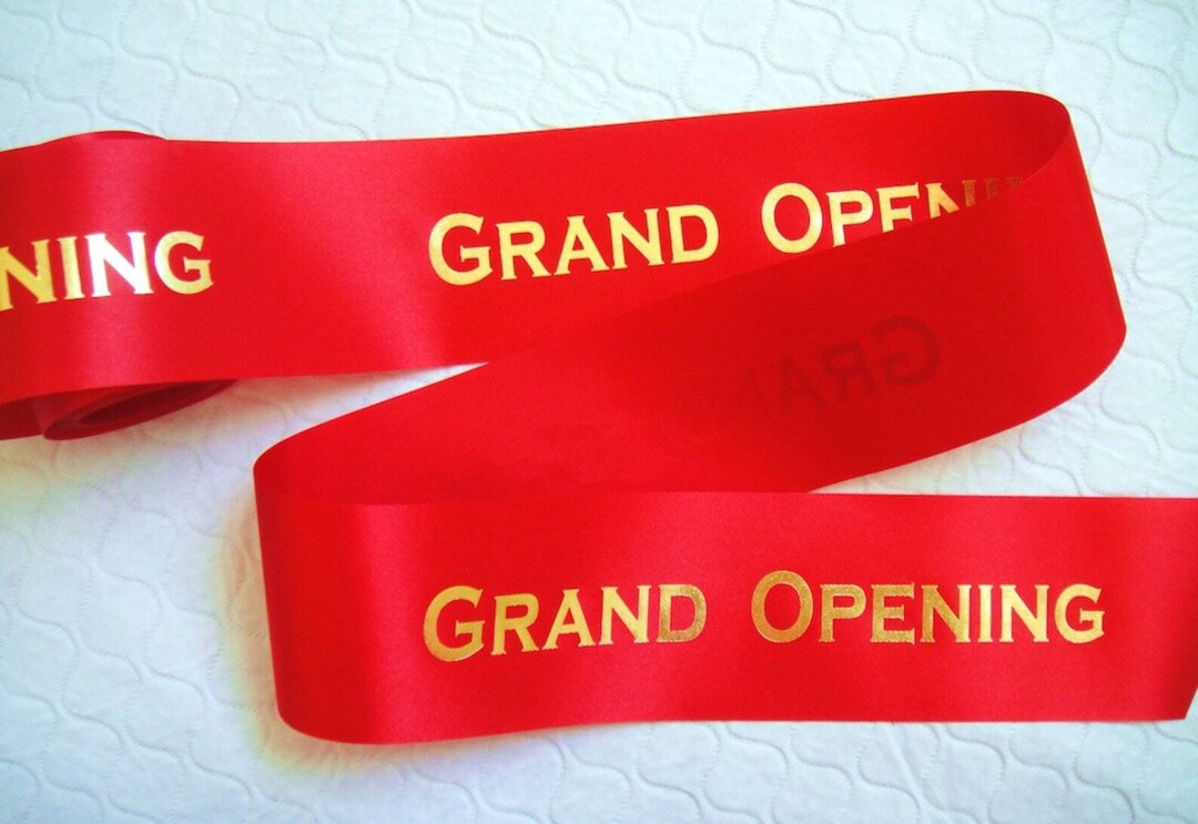 Grand Opening Imprinted Ribbon Cutting Celebration Ribbon for New ...