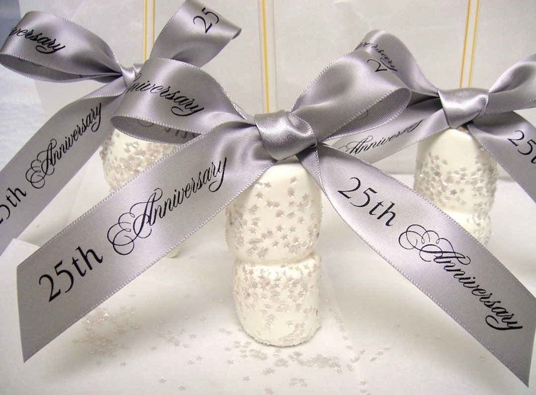 25th Wedding Anniversary Personalized Continuous Printed Ribbon. - Etsy