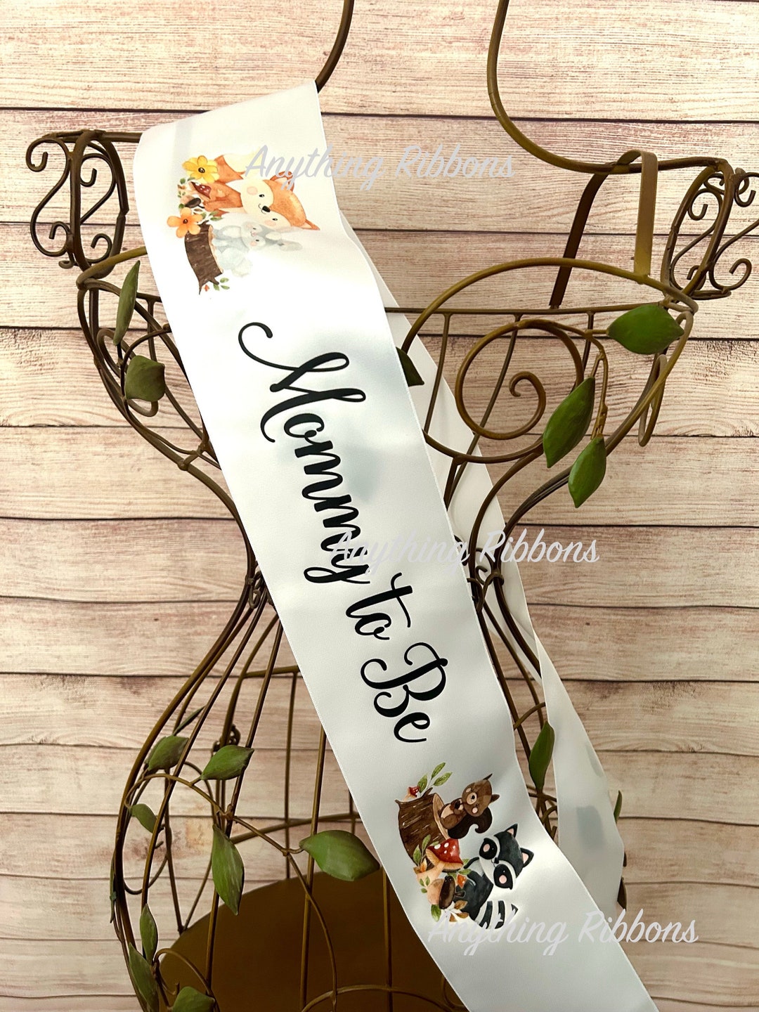 Woodland Theme Shower Sash- Mommy to Be Sash - Etsy