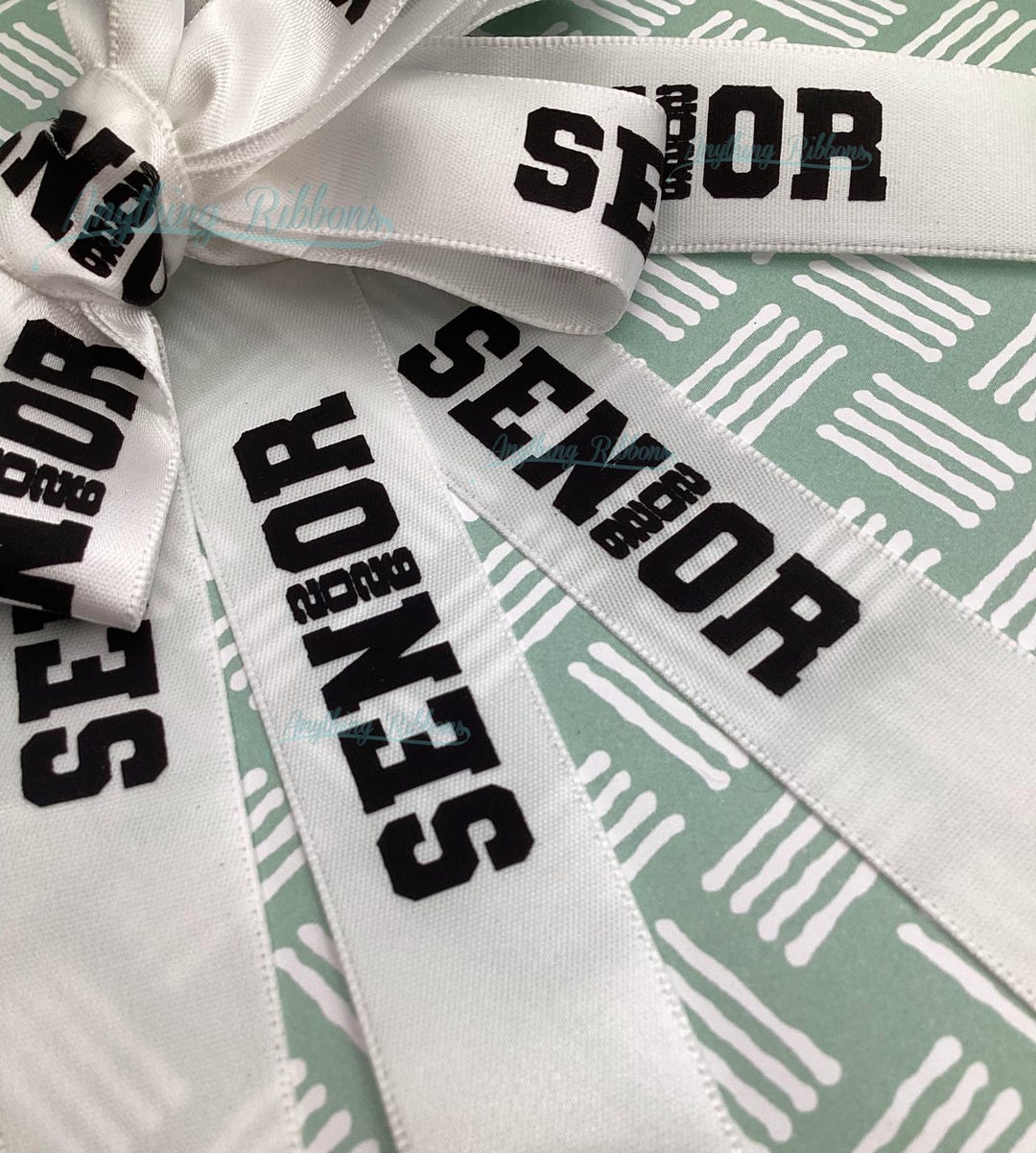 7/8 Inch Senior 2026 Block Font Continuous Printed Hot Stamped Ribbon ...
