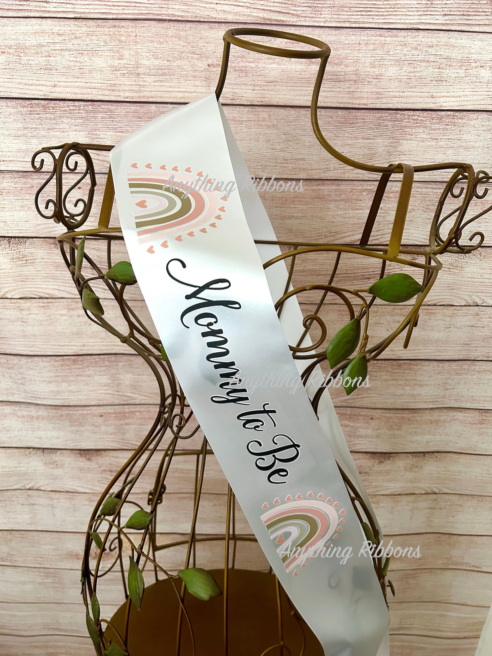 Pink Rainbow Baby Shower Sash - Mommy to Be Sash - Etsy