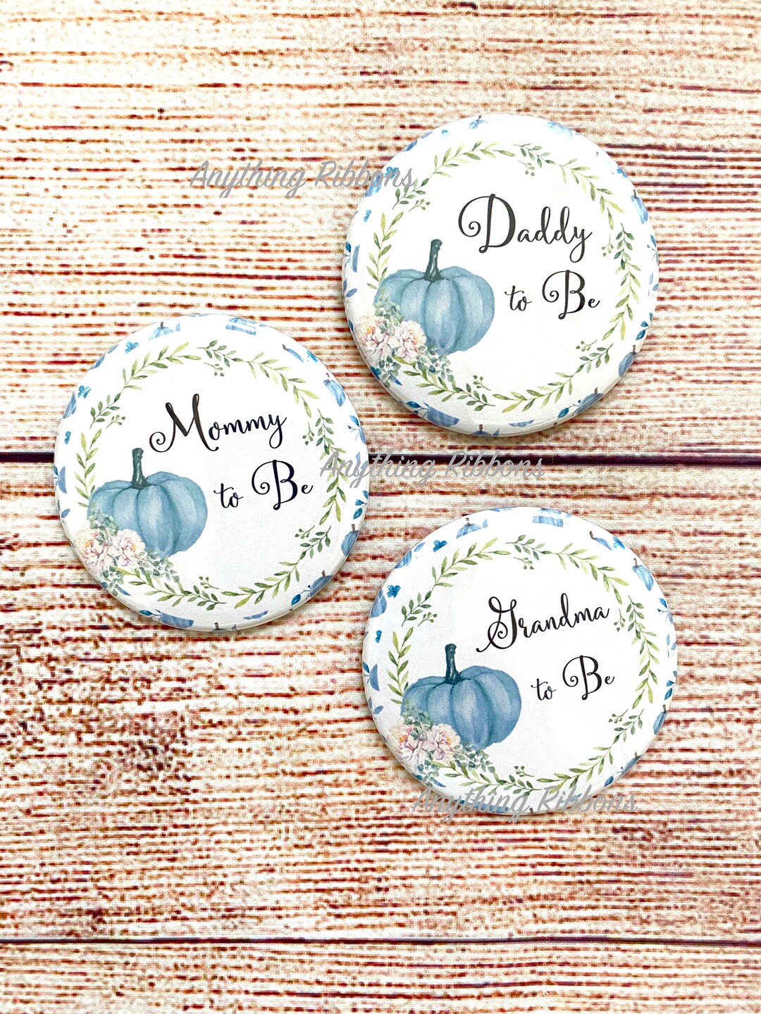 Blue Pumpkin Baby Shower Theme Pins - Etsy