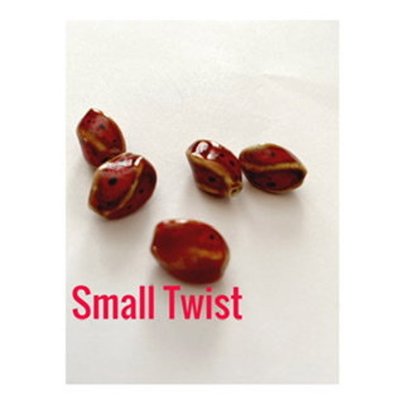 Speckled Red Pendant Ceramic Beads,red Speckled Triangle Unique ...