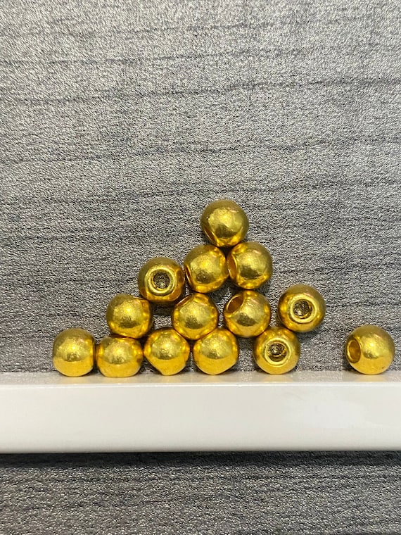 25 GOLD Large Hole Spacers Gold Plated Spacersgold Leather - Etsy