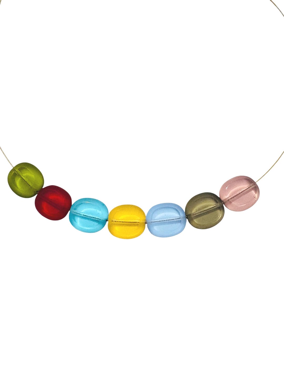 7- Flat Glass Colorful Beads, Glass Bead, Unique Lampwork, 605 Ships ...